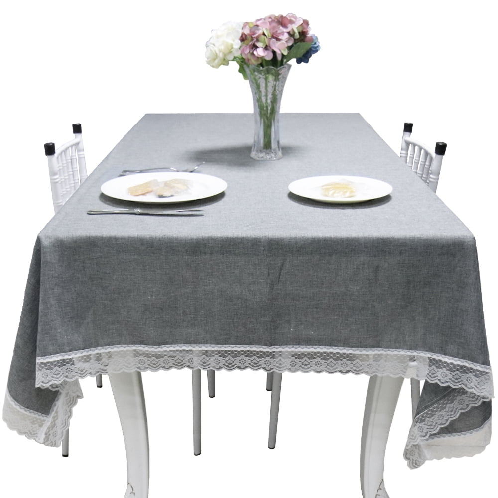 Touiyu Rectangle Tablecloth 57"*57"(145x145cm) Linen Table Cloth ...