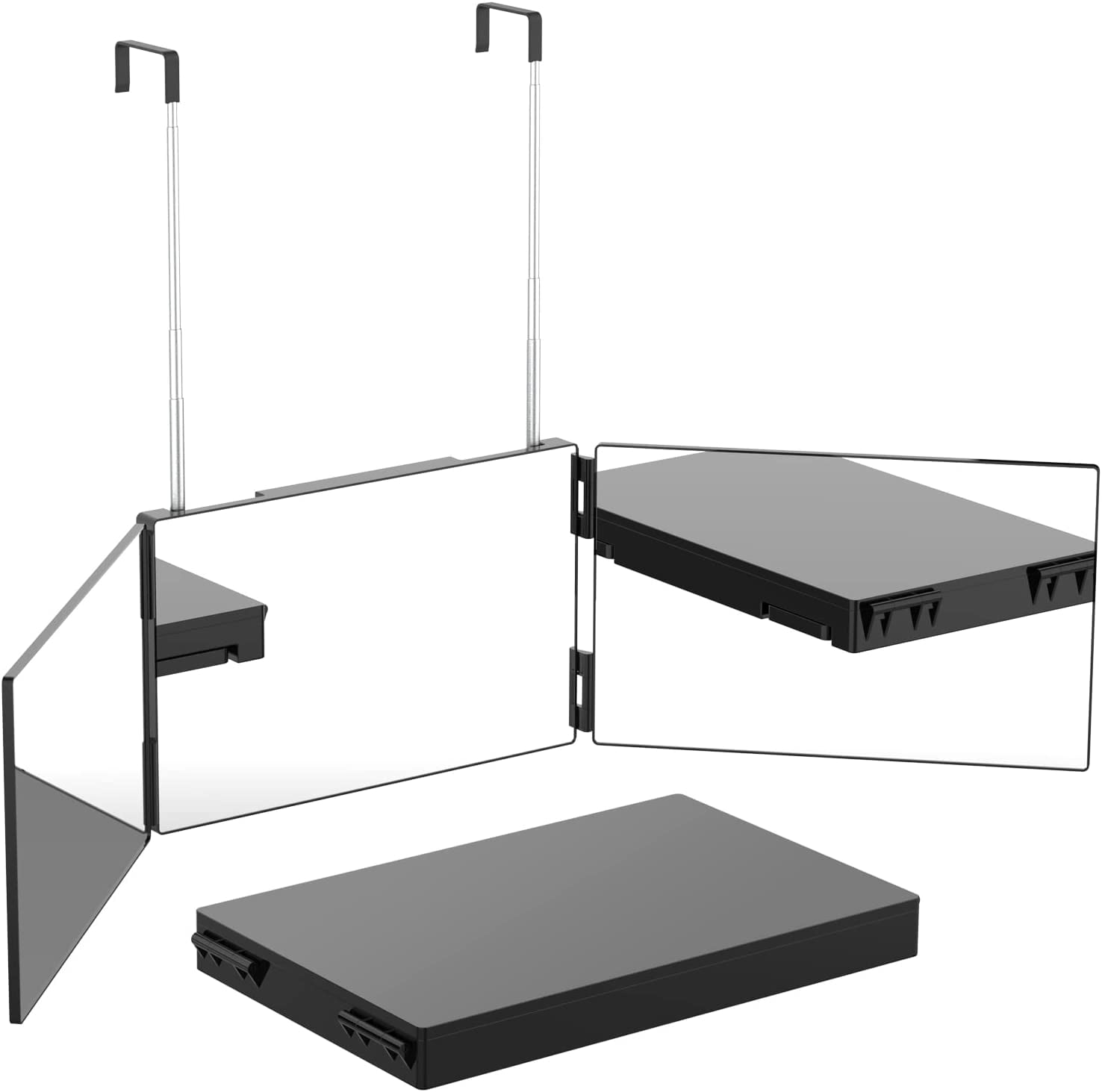 OLIBUY 3 Way Mirror for Hair Cutting, Tri-fold Mirror for Shaver and ...