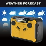 axGear Emergency Radio AM/FM Weather Alert Receiver with LED Flashlight ...