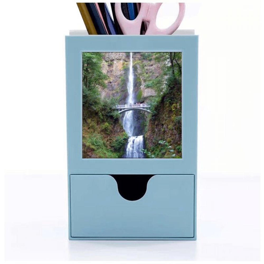 Waterfall Forestry Science Nature Scenery Desk Supplies Organizer Pen ...
