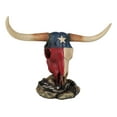 Western Bull Cow Steer Skull With Texas Lone Star State Flag Desktop ...