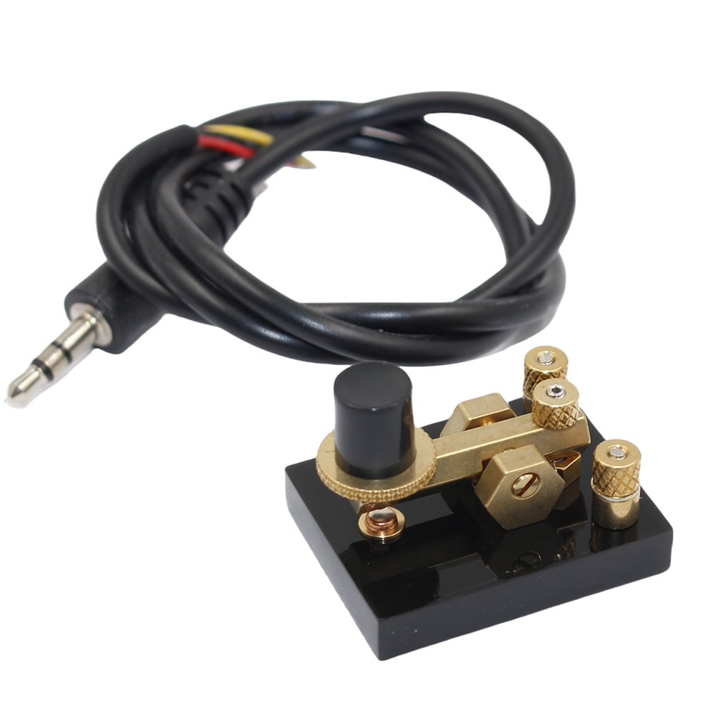 Mini latón CW Key CW Morse Telegraph Key Radio Morse Key CW Morse Code ...