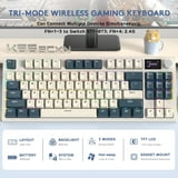 RK86 Pro Mechanical Keyboard, 2.4G Wireless/BT5.0/USB-C Wired Gaming ...