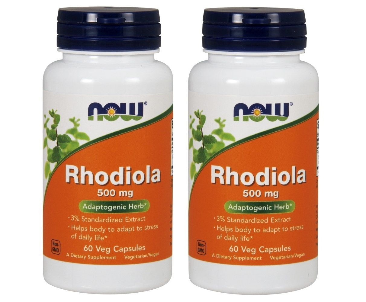 Now Foods - Rhodiola 500 mg 60 Veg Capsules (Pack of 2) - Walmart.com