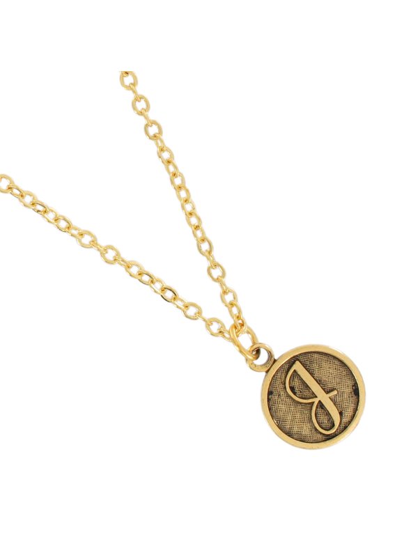 Letter J Necklace Gold