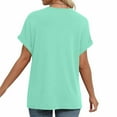Cavosen Womens Tops Short Sleeves Pullover Tops Tunic V Neck Solid Soft
