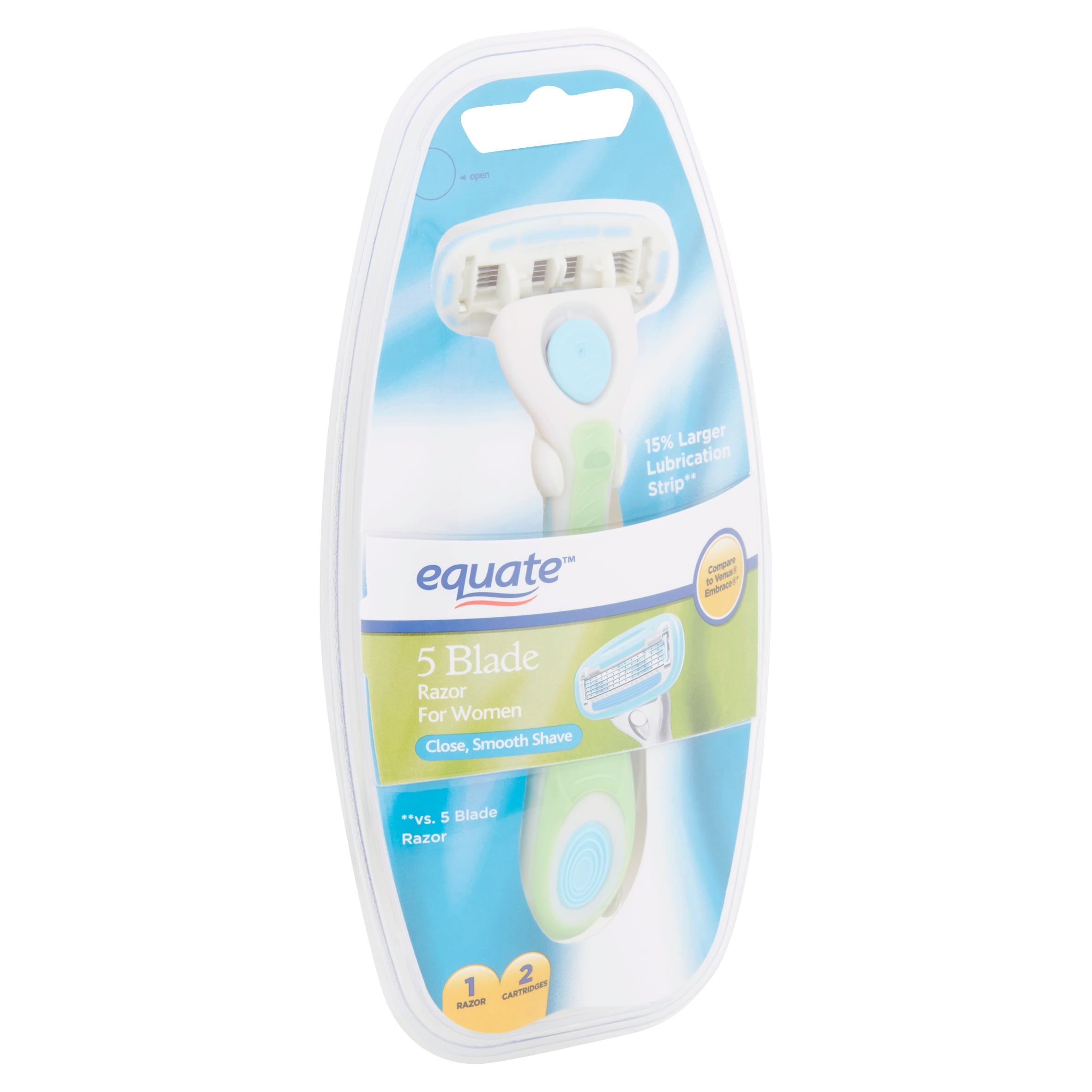 Equate Women's 5-Blade Razor with Replacement Cartridges, 2 Ct ...
