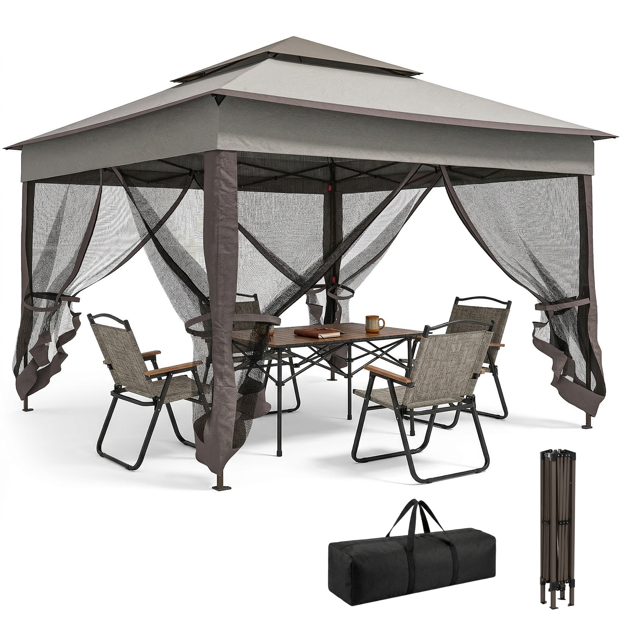 Click here for Outsunny 11x11 Pop Up Canopy 2-Tier Soft Top Gazeb... prices