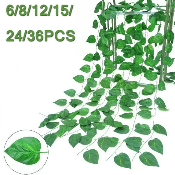 Artificial Ivy Green Garland, Fake Vine Hanging Plant Background ...