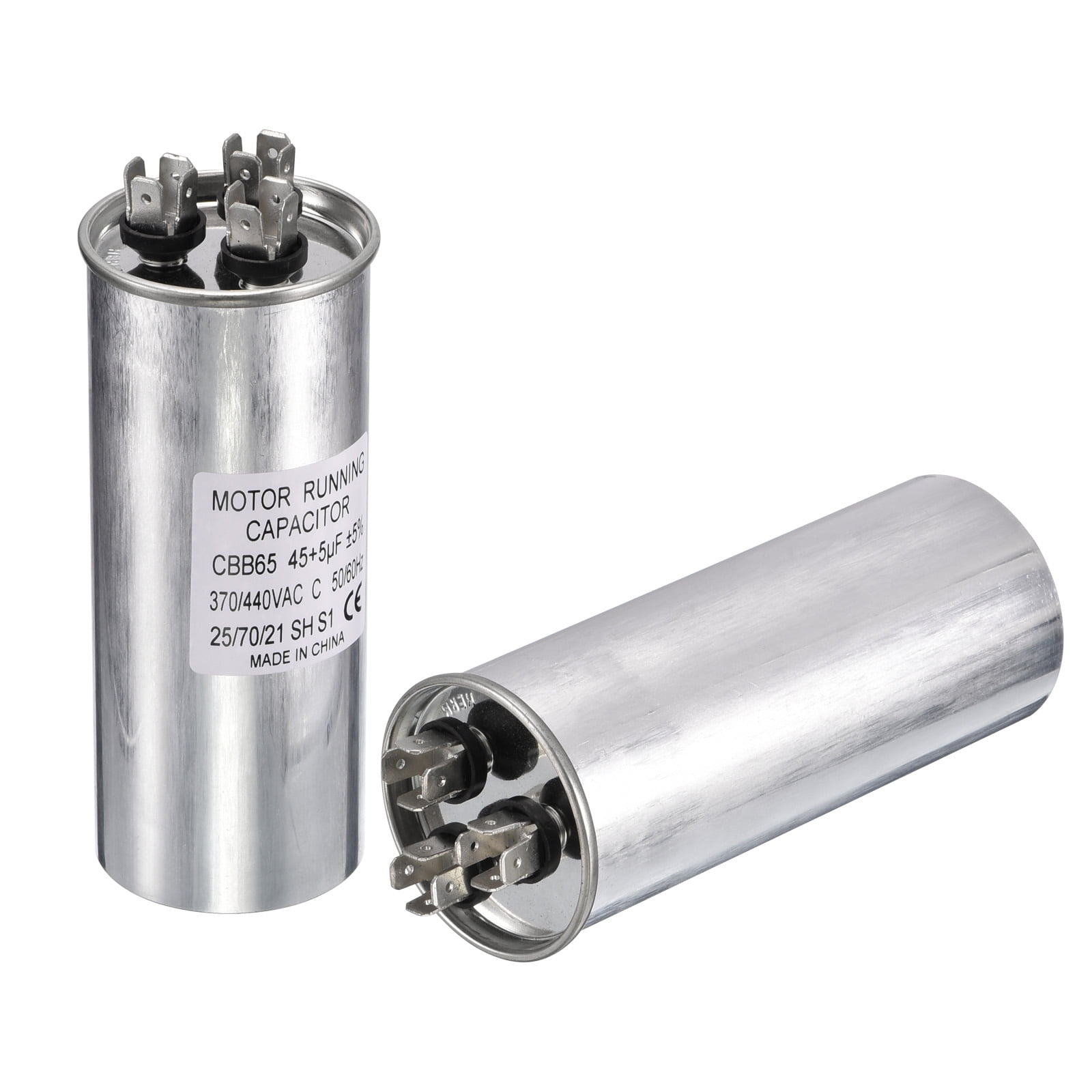 Uxcell Motor Start Capacitor 455uF 370VAC 440VAC, CBB65 Circular Run ...