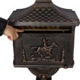 Bronze Cast Aluminum Postal Box Rust Proof Mailbox with Classic Design ...