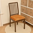 4 Piece Velvets Fabric Seat Covers Tear Elastic Easy Fitting Dining ...