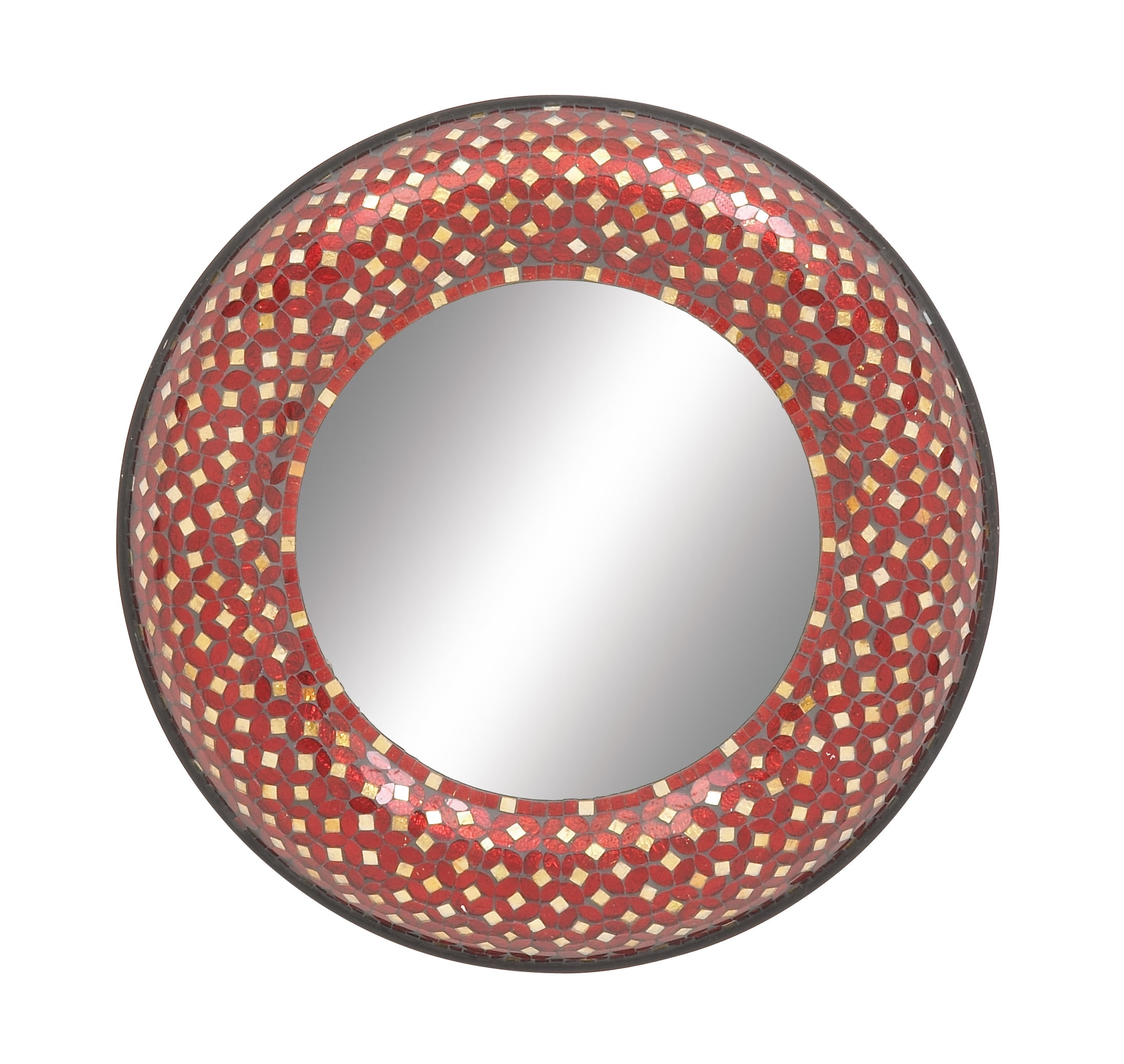 Charming Metal Red Mosaic Mirror - Walmart.com
