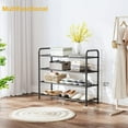 FANHAO Vertical Display 4-Tier Stainless Steel Shoe Rack, Stores Up To ...
