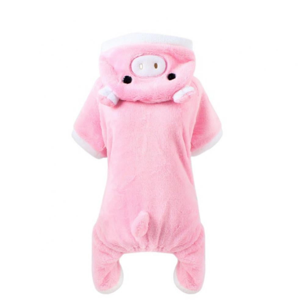 Shengshi Warm Dog Clothes Pink Pig Cosplay Costume Dog Coats Hoodies ...