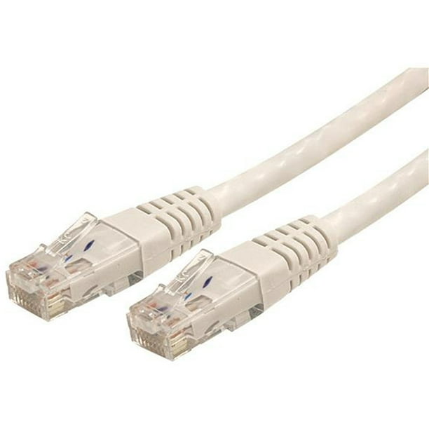StarTech.com Cat6 Ethernet Cable - 20 ft - White - Patch Cable - Molded ...