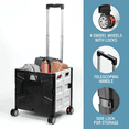 Collapsible Rolling Crate with Handle 35L 4-Wheel Cool Gray Bestseling ...