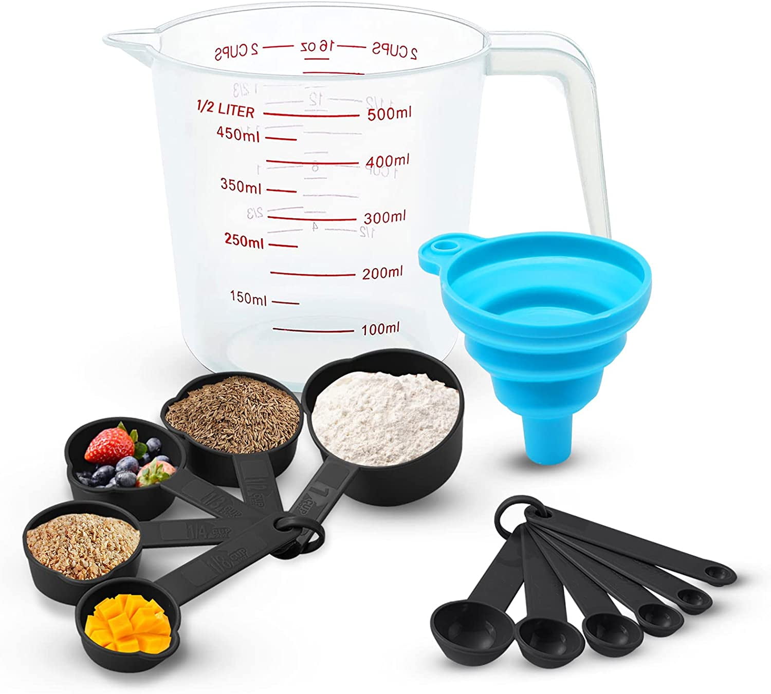 Cucharas Medidoras y Tazas medidoras, Juego de 13 Tazas y Cuchara ...