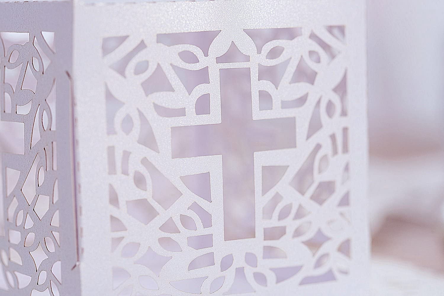 Baptism Gift KPOSIYA 70 Pack Baptism Favor Boxes,Laser Cut Candy Boxes ...