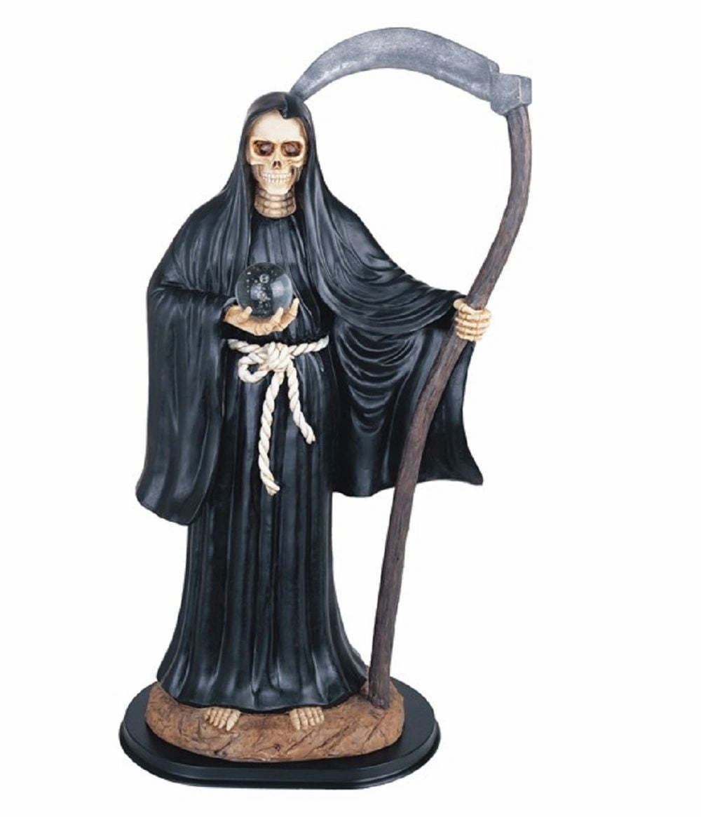 FC Design 24"H Black Santa Muerte Holding Scythe Statue Our Lady of the ...