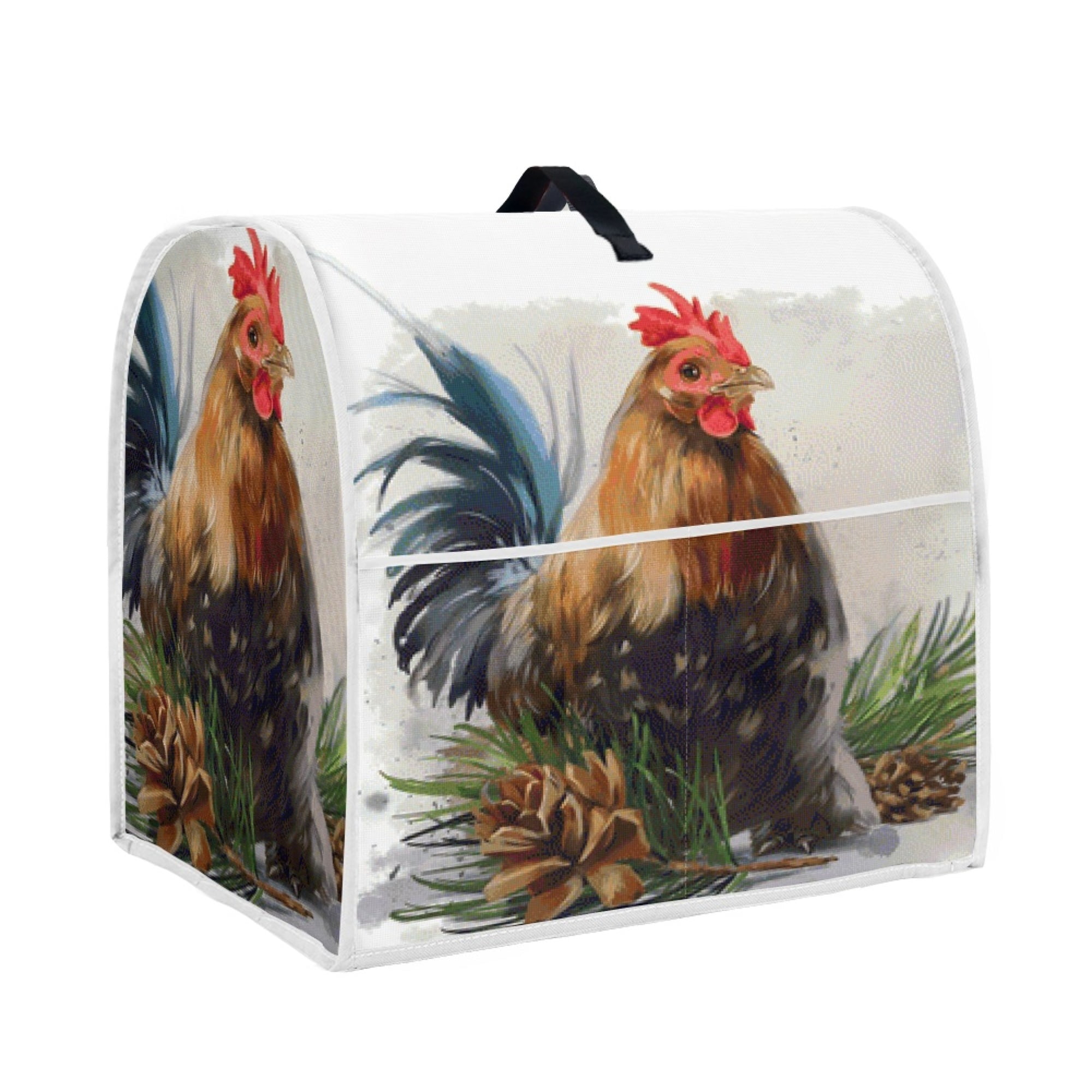 NETILGEN Pinecone Rooster Pattern Blender Covers Stand Mixer Coffee ...