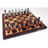Medieval Times Crusade Blue White Maltese Knight Chess Set 18 Cherry ...