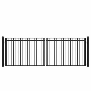 ALEKO DG12MADD Steel Dual Swing 12 x 6 feet Driveway Gate Madrid Style ...