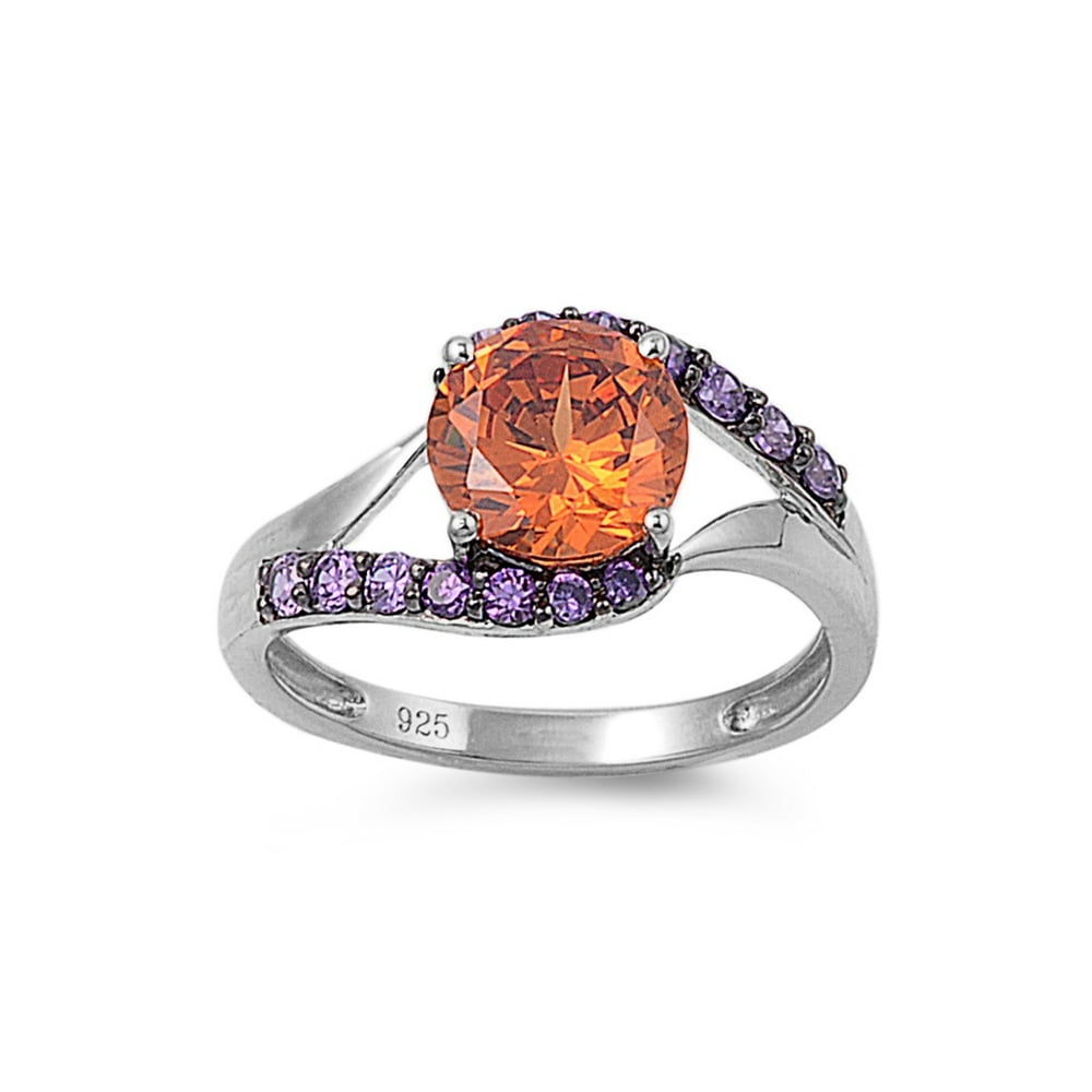 All in Stock - Designer Simulated Amber Simulated Amethyst Cubic ...