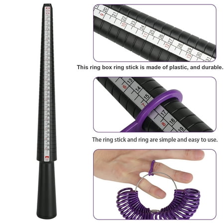 Ring Mandrel Sizer Tool Set, Finger Size Measuring Stick, Rings Finger ...