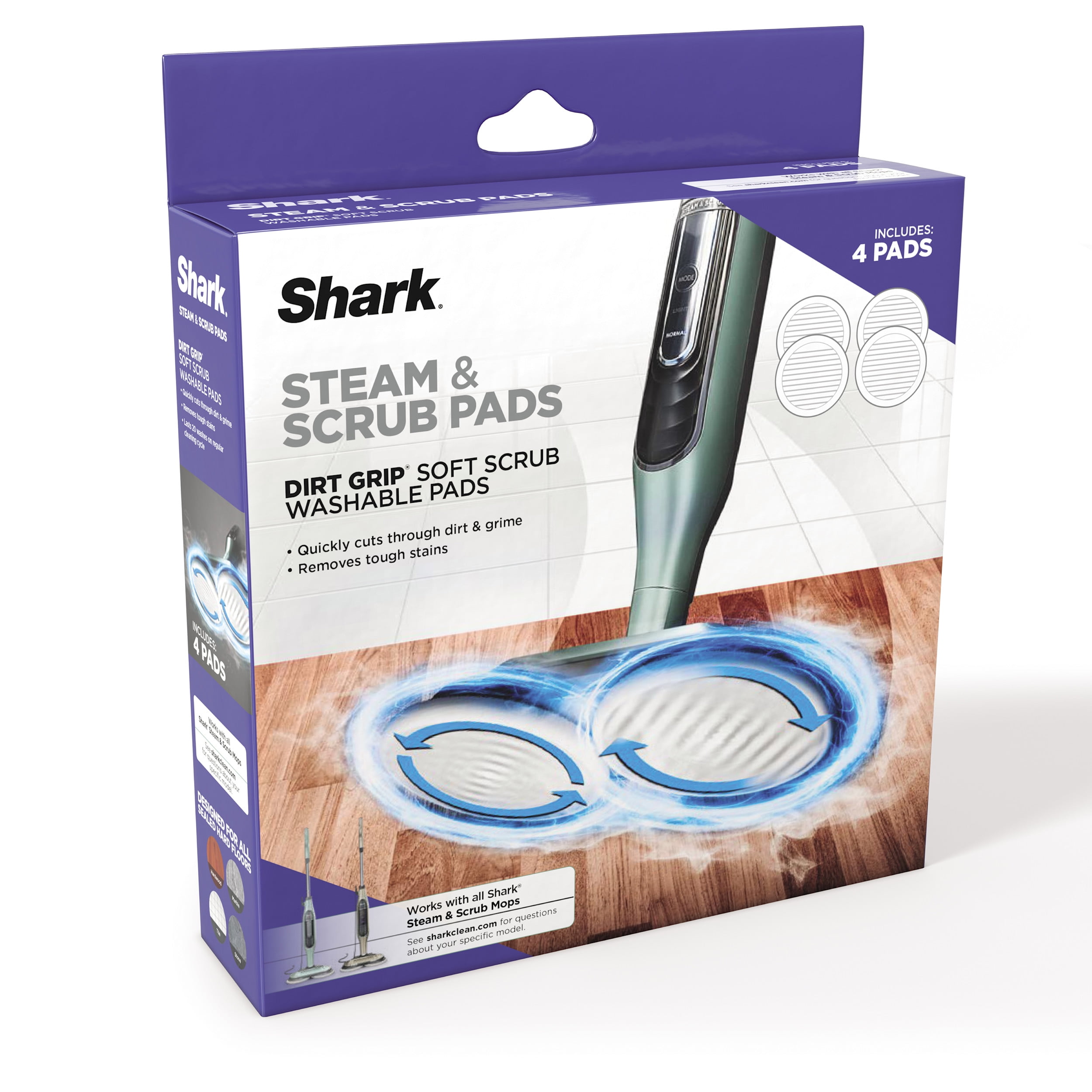 Shark Dirt Grip® Soft Scrub Washable Pads - Walmart.com