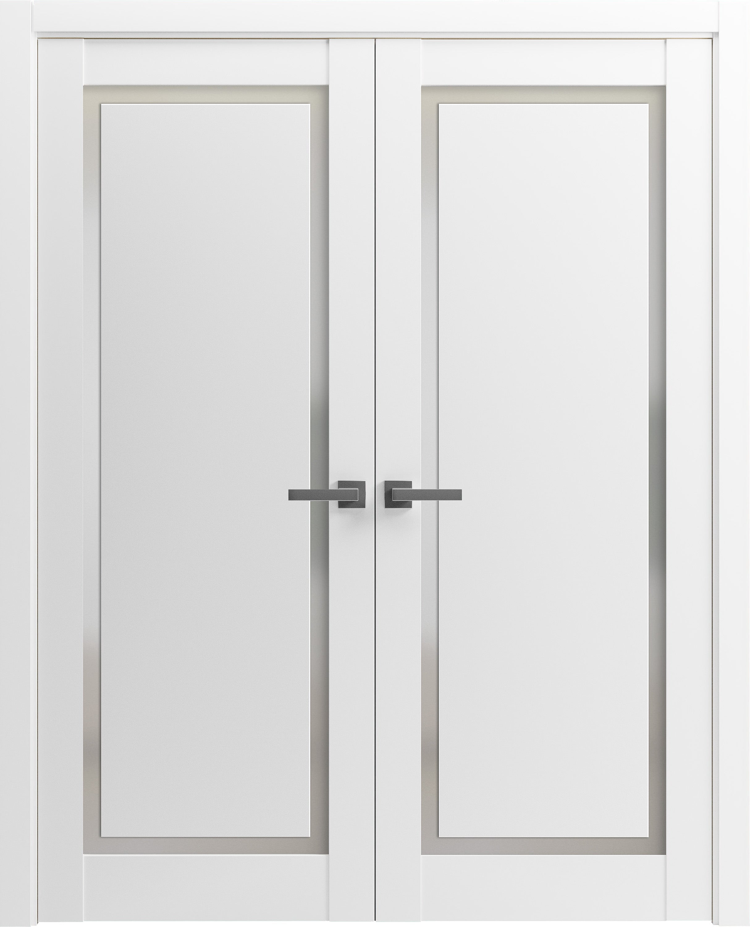 Sturdy Double Barn Door 84 x 80 inches | Sete 6933 Nebraska Grey with ...
