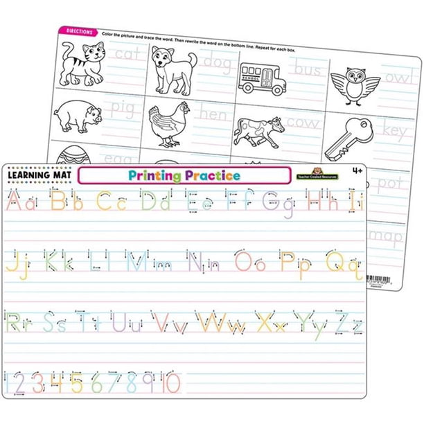 Teacher Created Resources TCR21013 Printing Practice Learning Mat ...