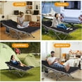 NALONE Heavy-Duty Camping Cots for Adults with 3.5 Inch Extra Thick ...