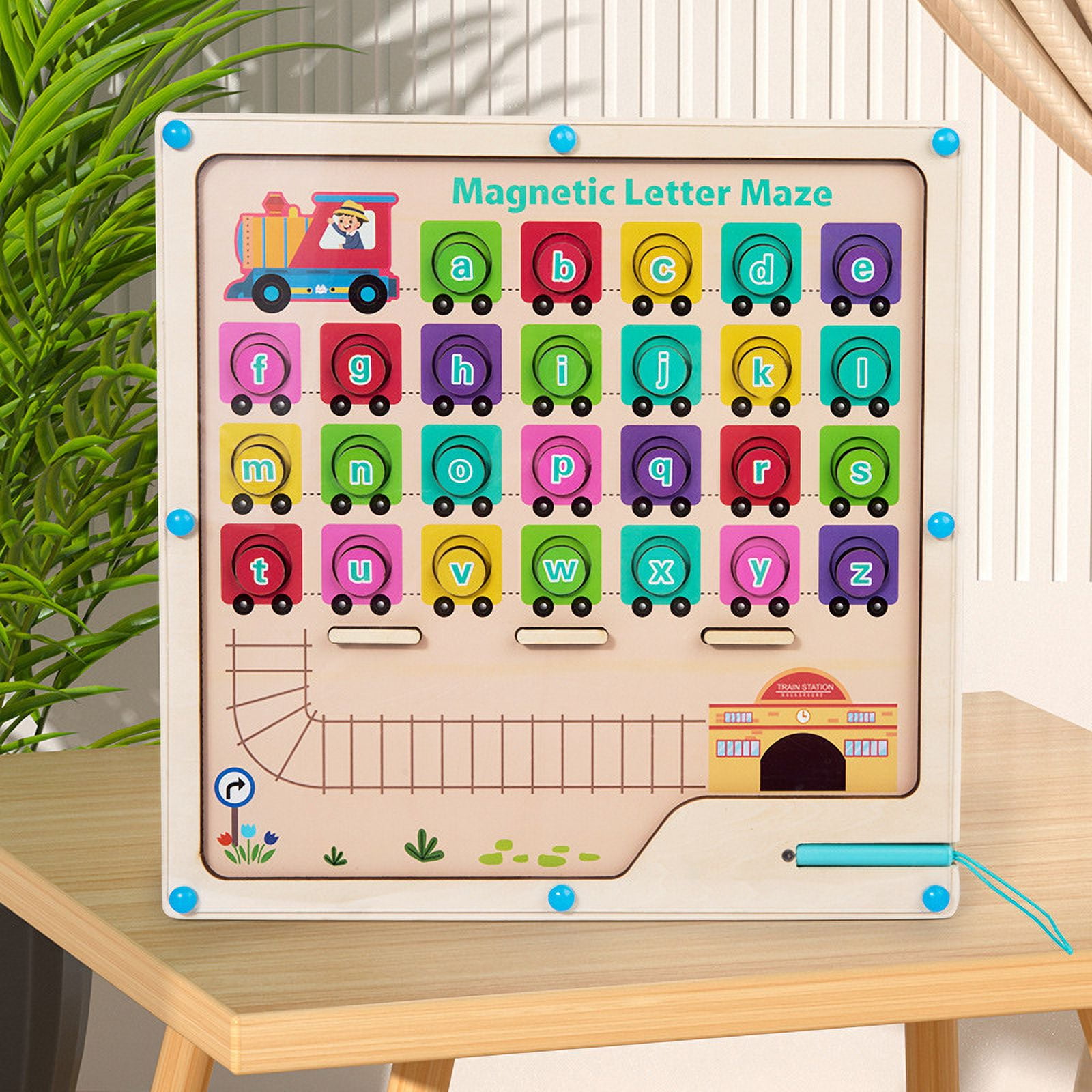 Rompecabezas de madera con letras ABC, rompecabezas a juego, juguete de ...