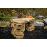Athena Garden Petrified Rock Bench - Durable Stone Concrete Outdoor ...