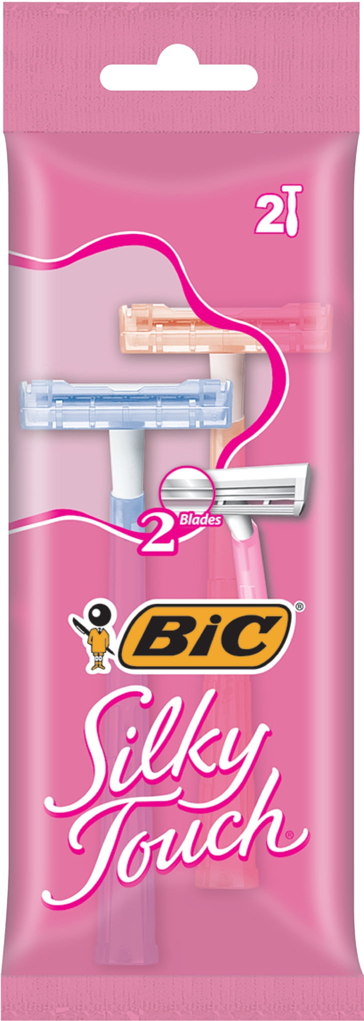 BIC Silky Touch Women’s Disposable Razors, 2 Blade Razors, 2 Pack ...