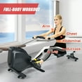 Gymax Folding Magnetic Rowing Machine W/Monitor Aluminum Rail 8 ...