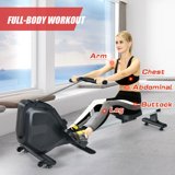 Gymax Folding Magnetic Rowing Machine W/Monitor Aluminum Rail 8 ...