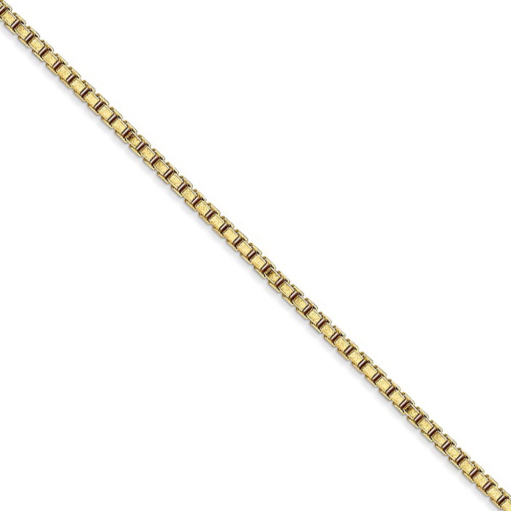 1.9mm 10k Yellow Gold Solid Box Chain Necklace, 18 Inch - Walmart.com