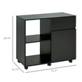 HOMCOM Printer Stand, Storage Cabinet with Drawer, Open Storage Shelves ...