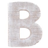 On the Surface Rustic Letter B - 4 Whitewash Wood Finish - Walmart.com
