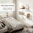 12 Inch Deep Floating Shelves, 16 x 12 Rustic Wood Wall Shelves for ...