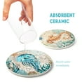 Absorbing Stone Sea Ocean Life Coasters for Drinks by Teivio - Cork ...