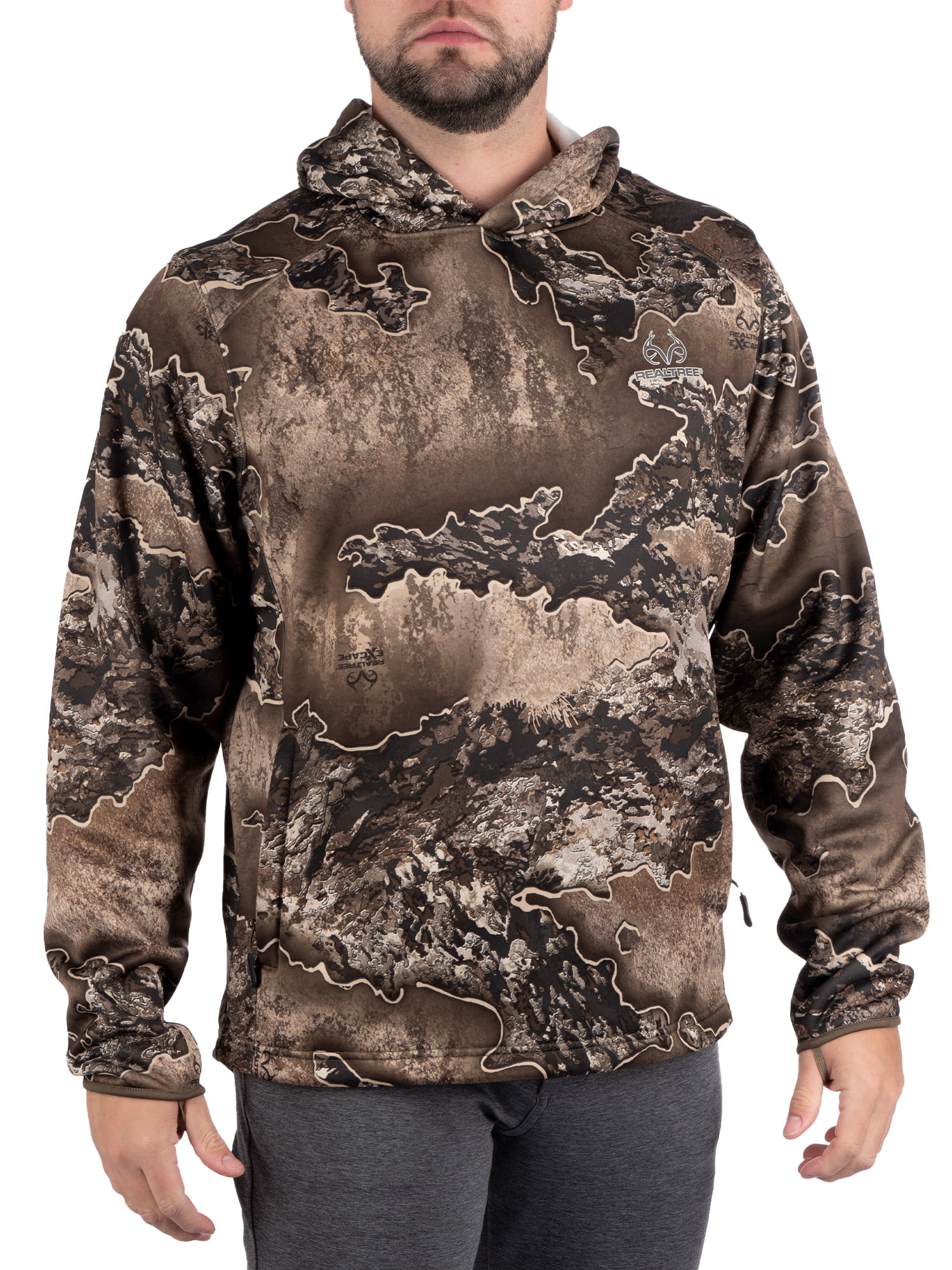 Men's Camo Hunting Performance Hoodie Pullover Sweatshirt by Realtree ...