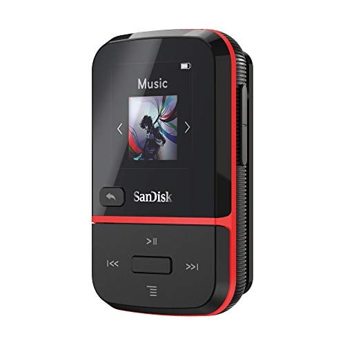 SanDisk 16GB Clip Sport Go Reproductor MP3, Rojo - Pantalla LED y Radio ...