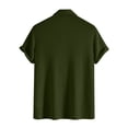 Boyscolos Men's Solid Color Turndown Collar Button Pullover Short ...