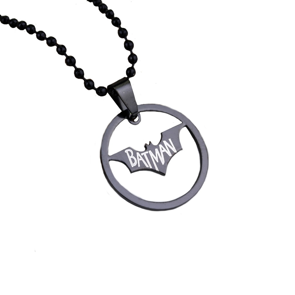 Batman Necklace The Dark Knight Black Pendant Men Woman Tarnish ...