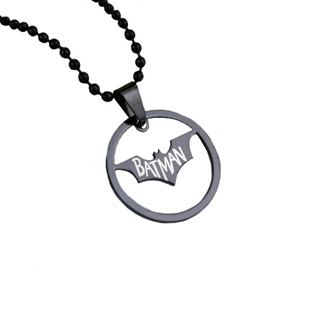 Batman Necklace The Dark Knight Black Pendant Men Woman Tarnish ...