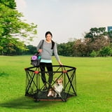 Carlson Folding Portable Dog Play Yard, Red, 48"L x 48"W x 26"H ...