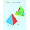 VDEALEN Pyramid Speed Cube Original Triangle Pyraminx Puzzle Cube ...